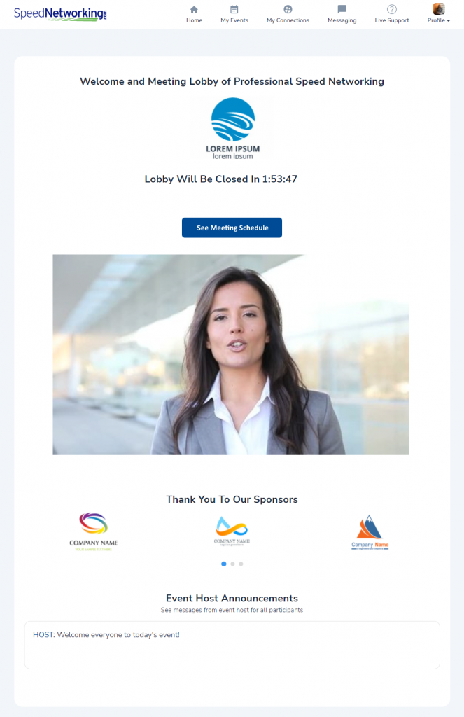 Virtual Speed Networking - Speed Networking