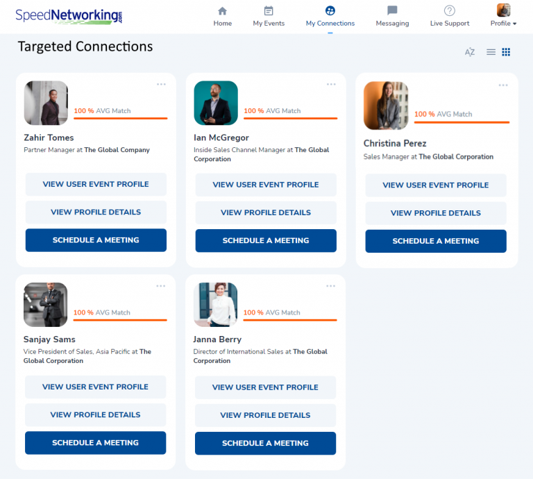 Speed Networking Interactive Demos - Speed Networking