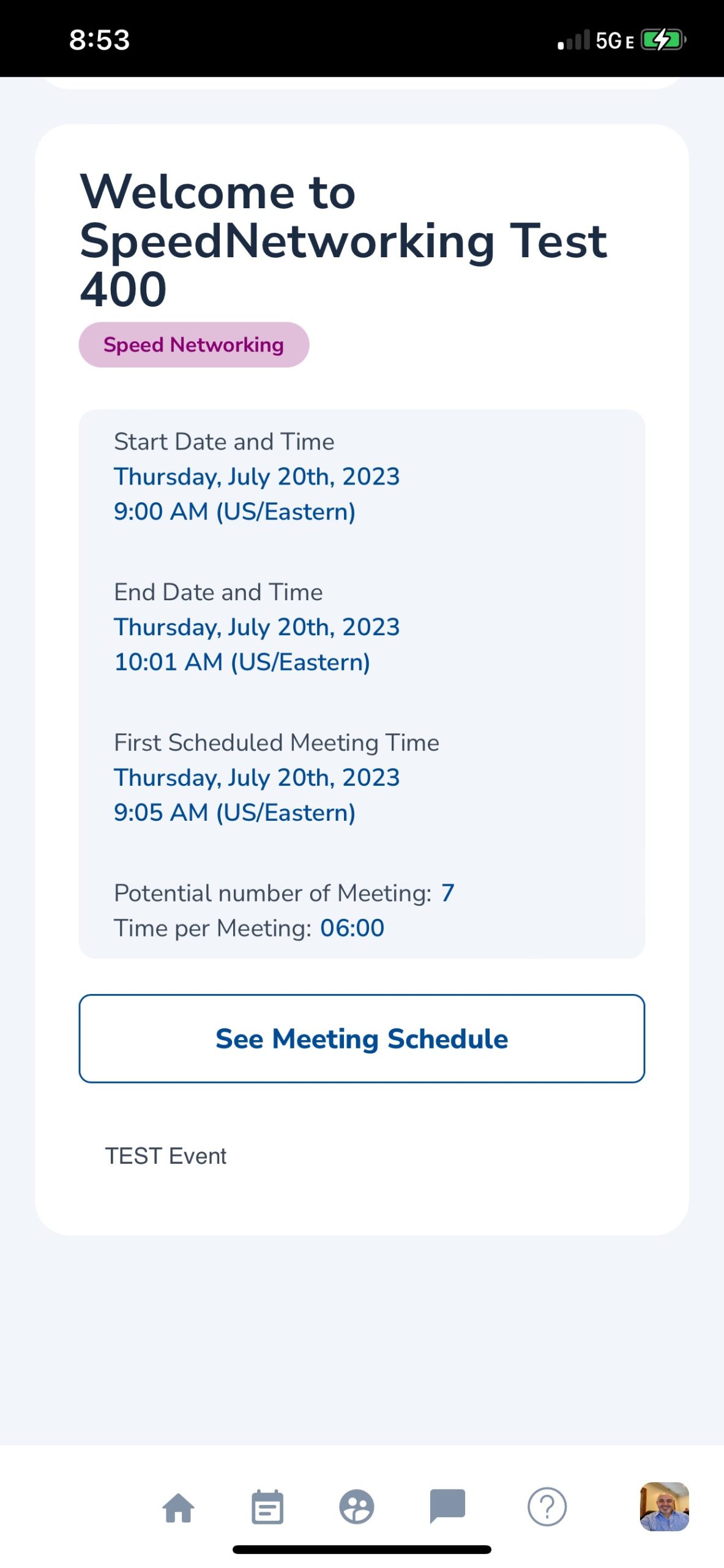 Live Event - Support For Imported Participants - Speed Networking